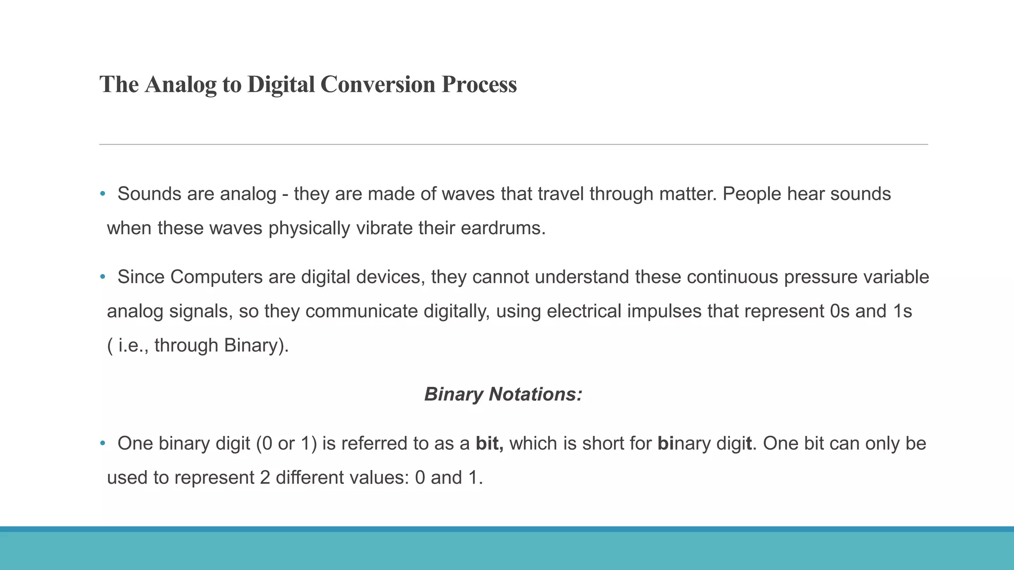 The analog to digital conversion process | PDF | Digital Audio ...