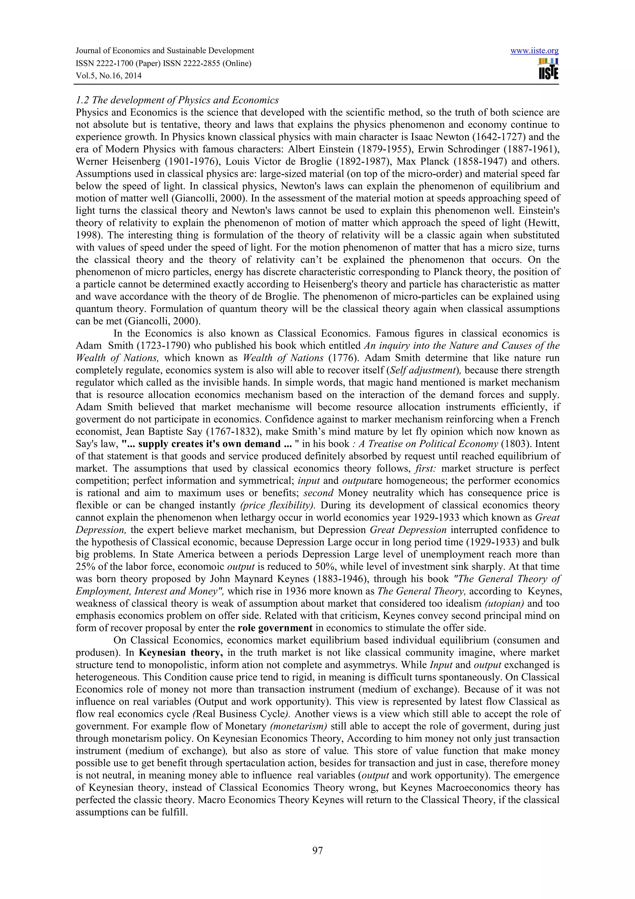 The analogy of economics principles and physics theory | PDF