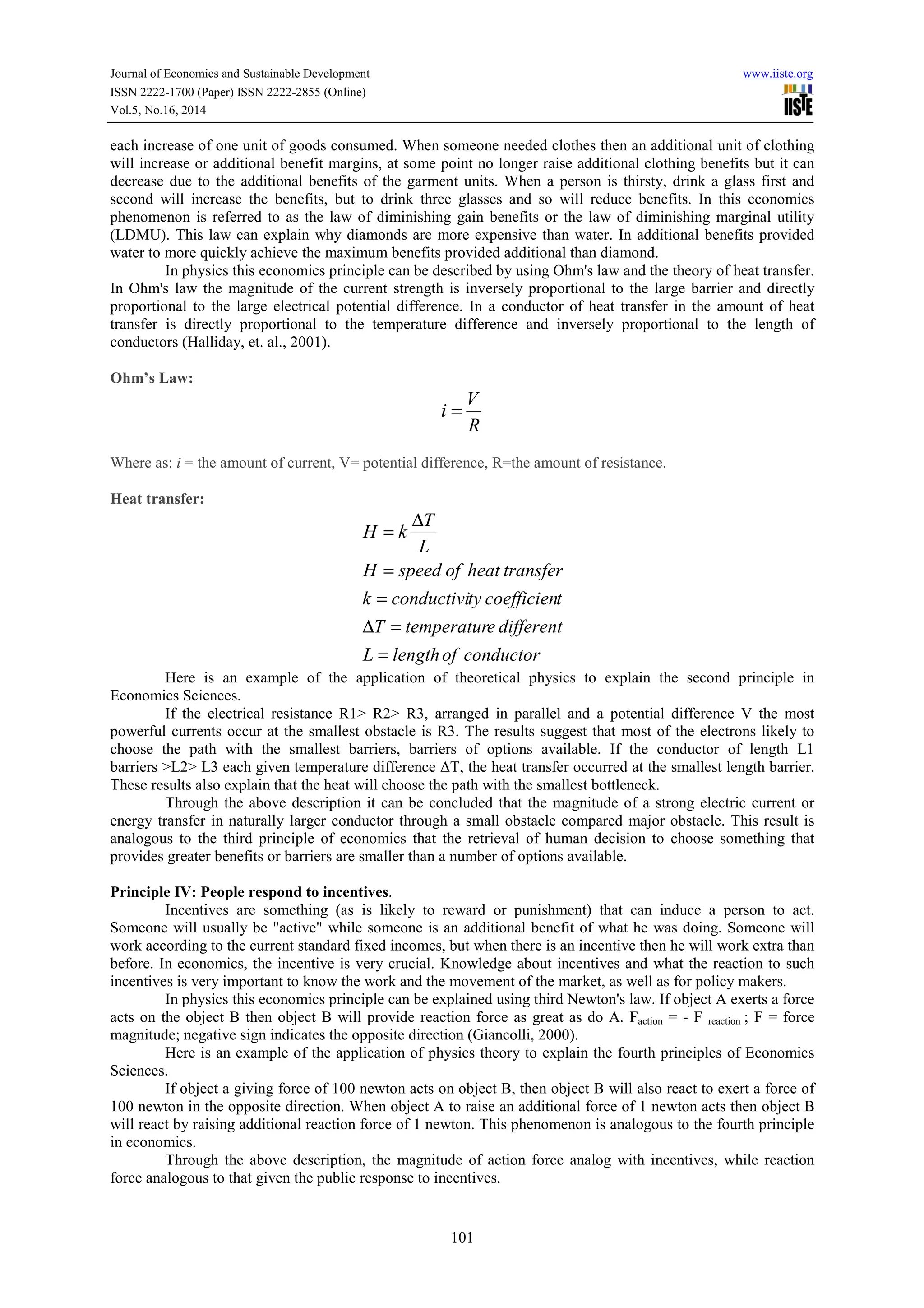 The analogy of economics principles and physics theory | PDF