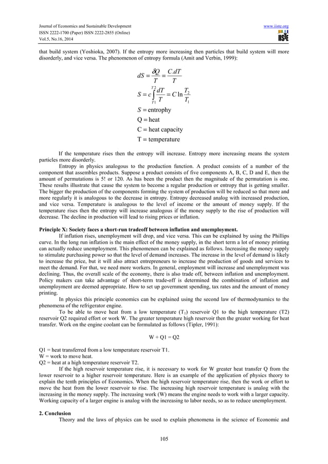 The analogy of economics principles and physics theory | PDF