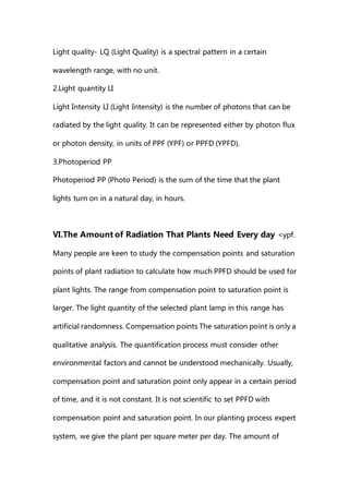 The analysis of spectral parameters of led grow li | PDF