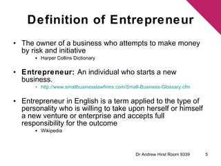 The Anatomy Of An Entrepreneur | PPT