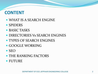 The anatomy and working of search engines | PPTX