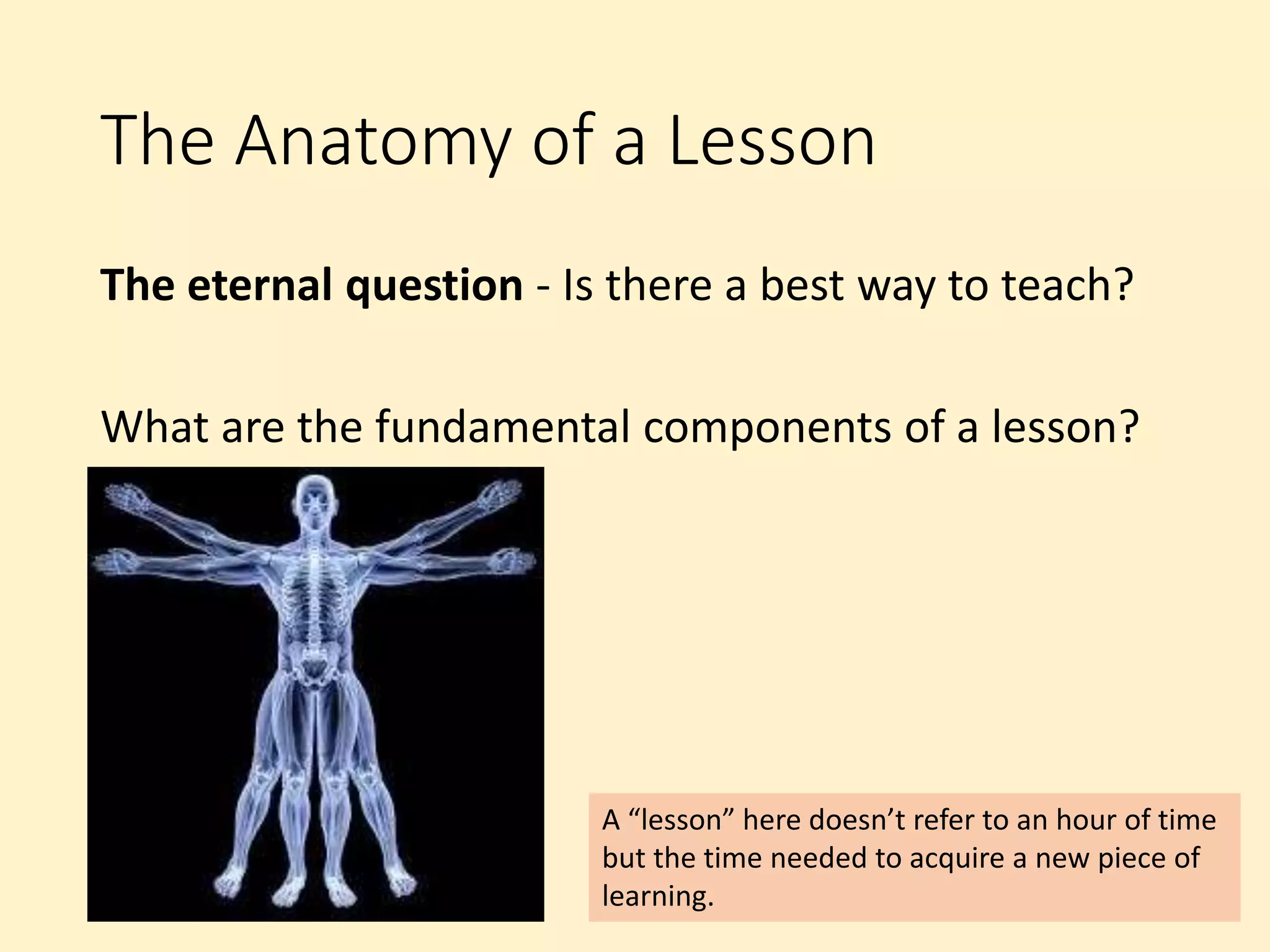 The anatomy of a lesson | PPTX