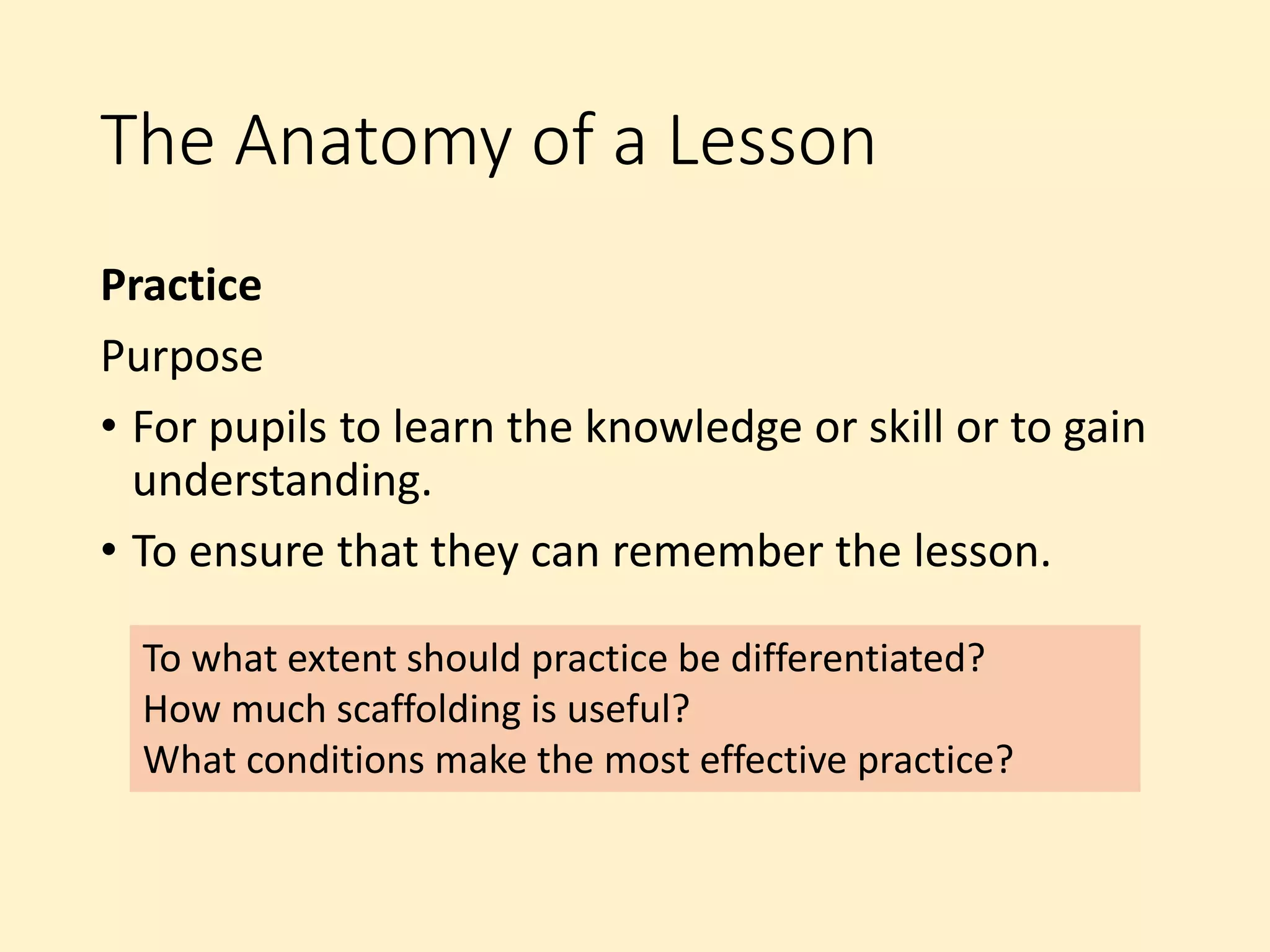 The anatomy of a lesson | PPTX