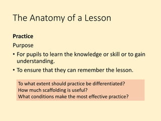 The anatomy of a lesson | PPT
