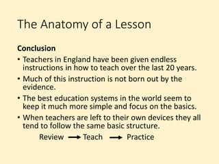 The anatomy of a lesson | PPT