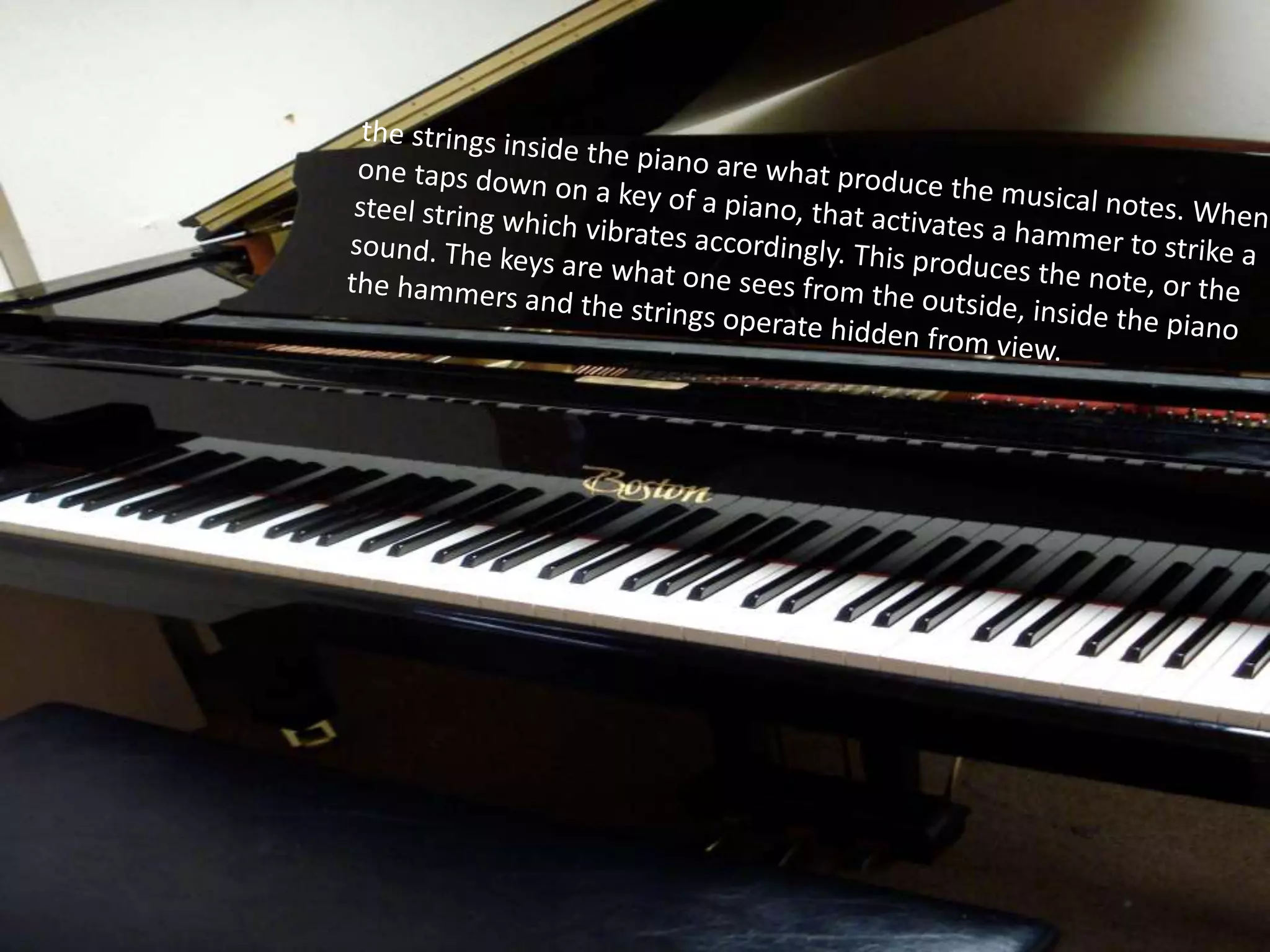 The Anatomy of a Piano: One Minute Lesson | PPTX | Music | Entertainment