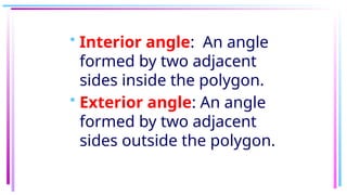 The Anatomy of A Polygon-Vertex, Sides, Diagonals, Triangles, | PPTX