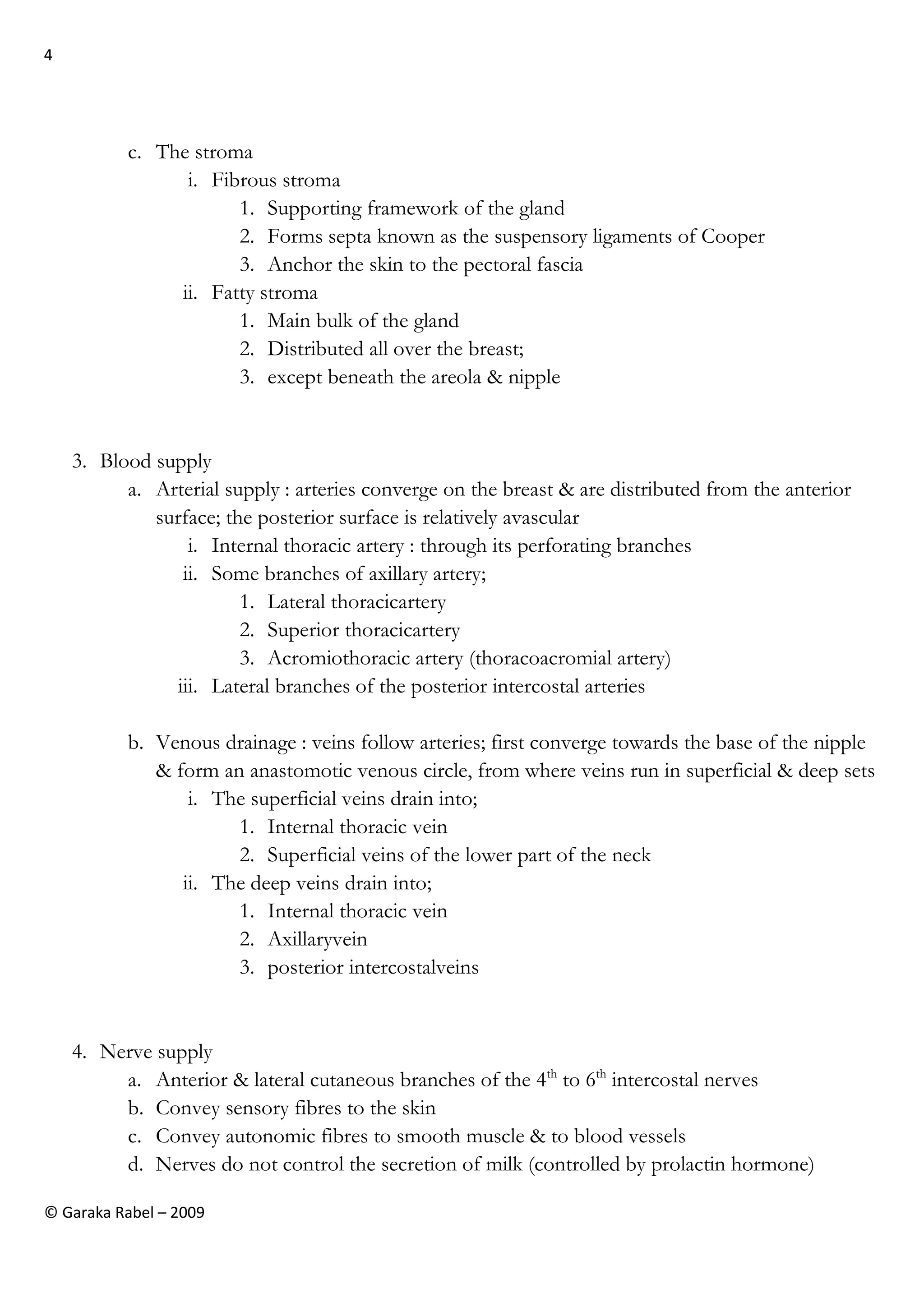 The Anatomy of Breast | DOCX