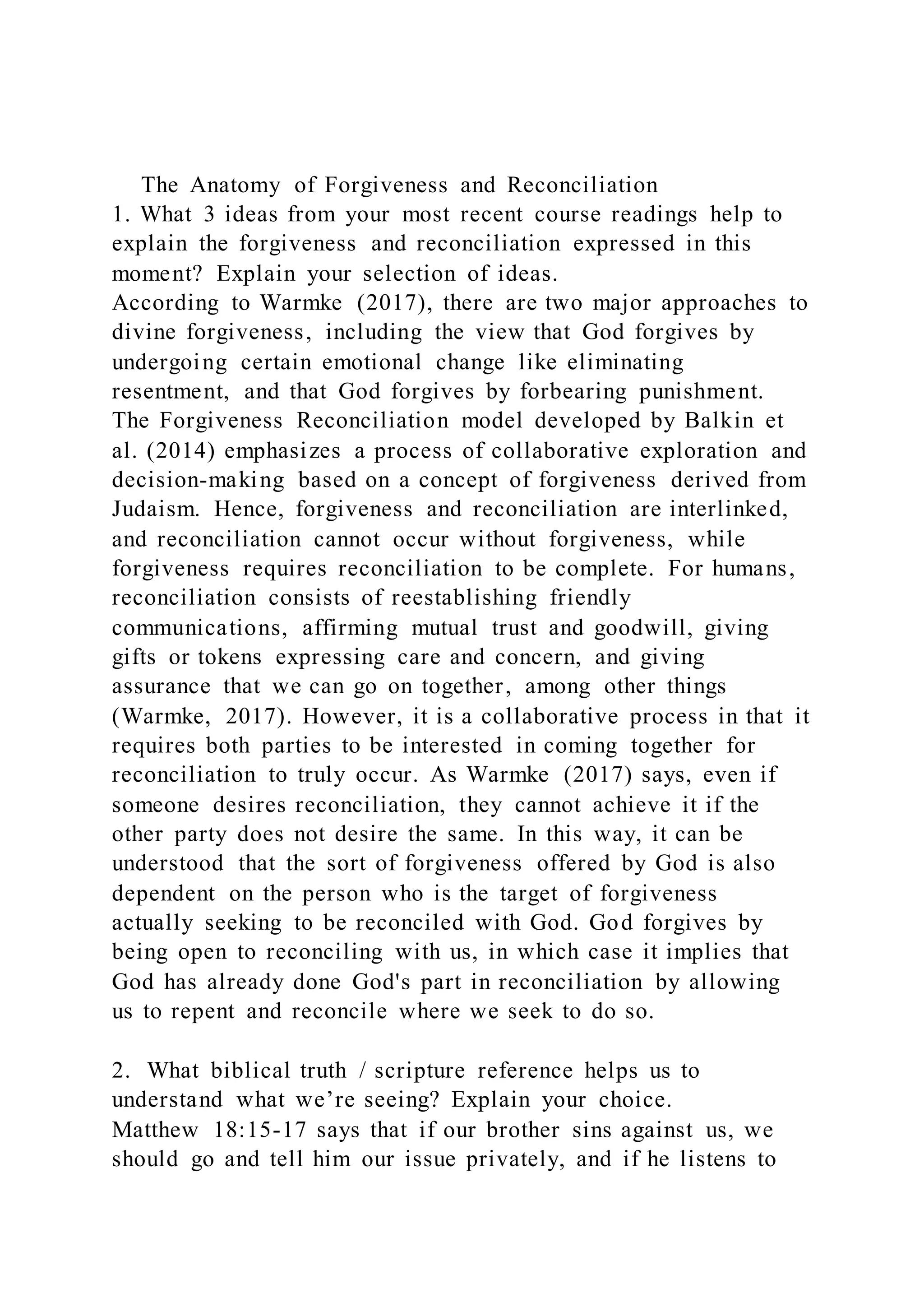 The Anatomy of Forgiveness and Reconciliation 1. What 3 | DOCX