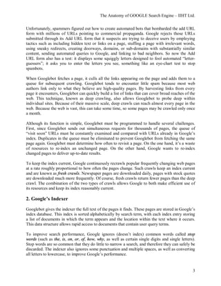 The Anatomy of GOOGLE Search Engine | PDF