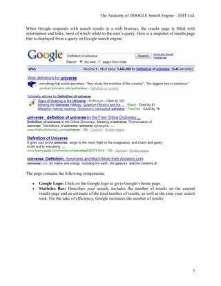 The Anatomy of GOOGLE Search Engine | PDF