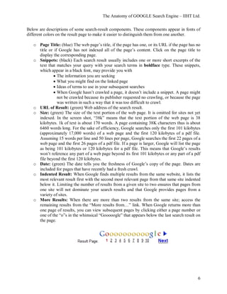 The Anatomy of GOOGLE Search Engine | PDF