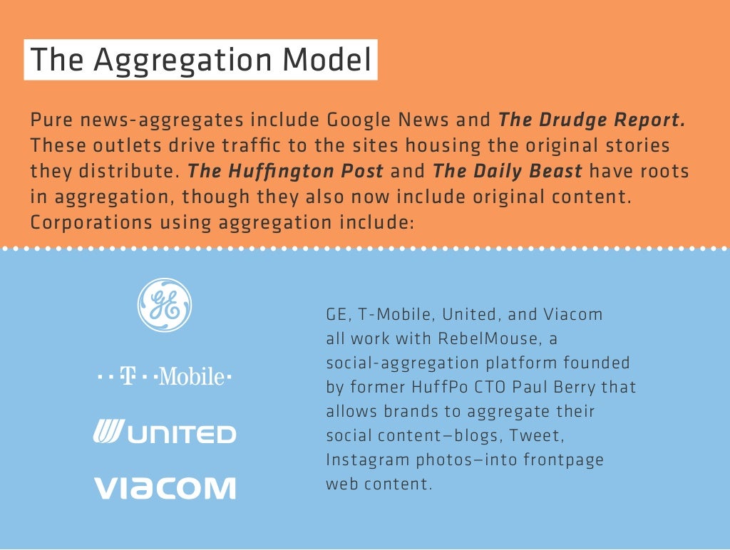 The Aggregation Model Pure news-aggregates