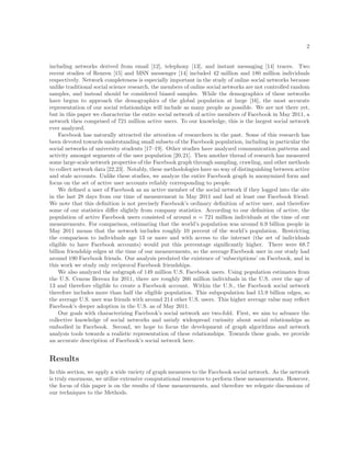 The anatomy of the Facebook social graph | PDF