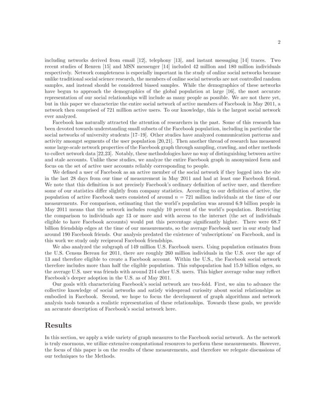 The anatomy of the Facebook social graph | PDF