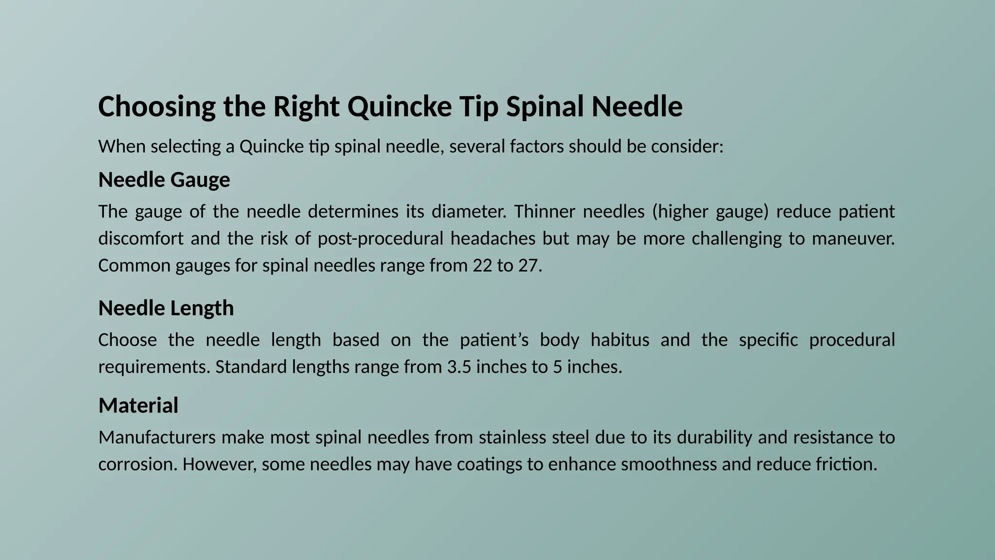 The Anatomy of the Quincke Tip Spinal Needle.pptx
