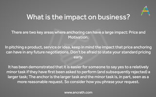 Cognitive Biases: How the Anchoring Effect will impact your pitch | PPT