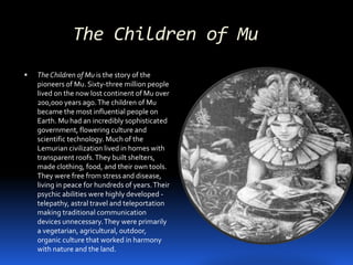 The ancient civilization of lemuria | PPTX