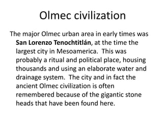 The ancient civilization of olmecs | PPTX