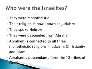 The Ancient Israelites 2009 | PPT