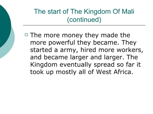 The Ancient Kingdom Of Mali | PPT