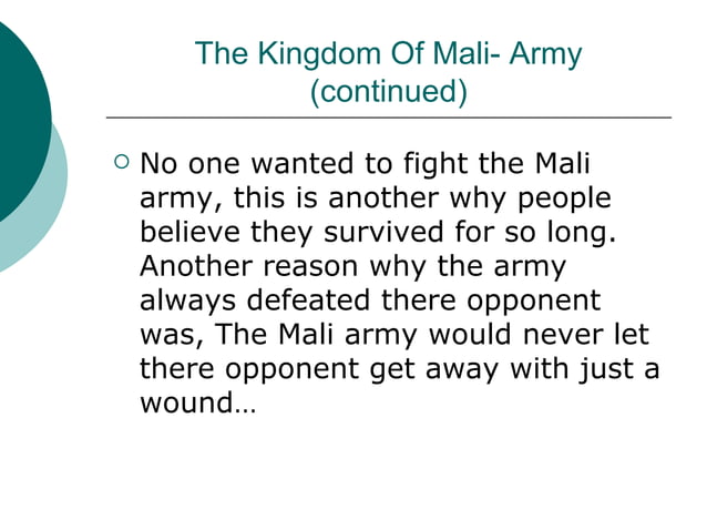 The Ancient Kingdom Of Mali | PPT