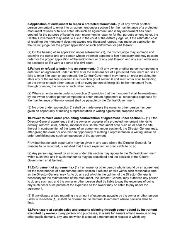 The ancient monuments and archaeological sites and remains act | DOC