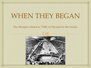 The ancient olympics | PPTX