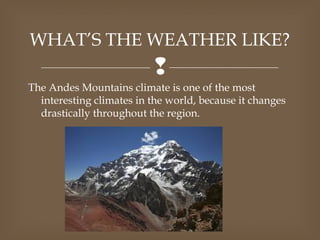 The Andes | PPT