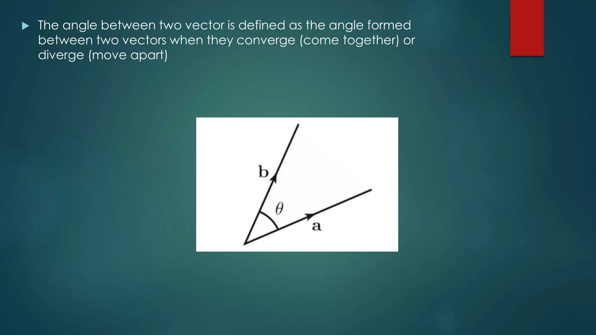 The angle between two vectors | PPTX