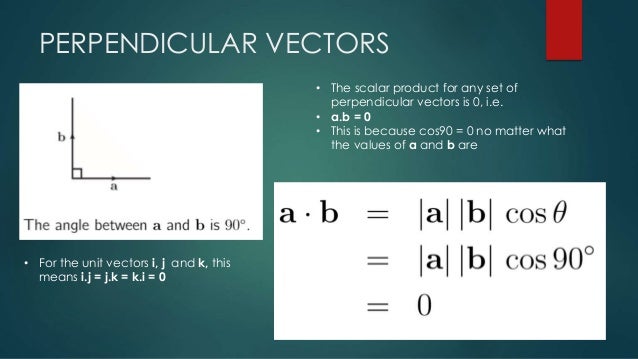 Vectores Perpendiculares