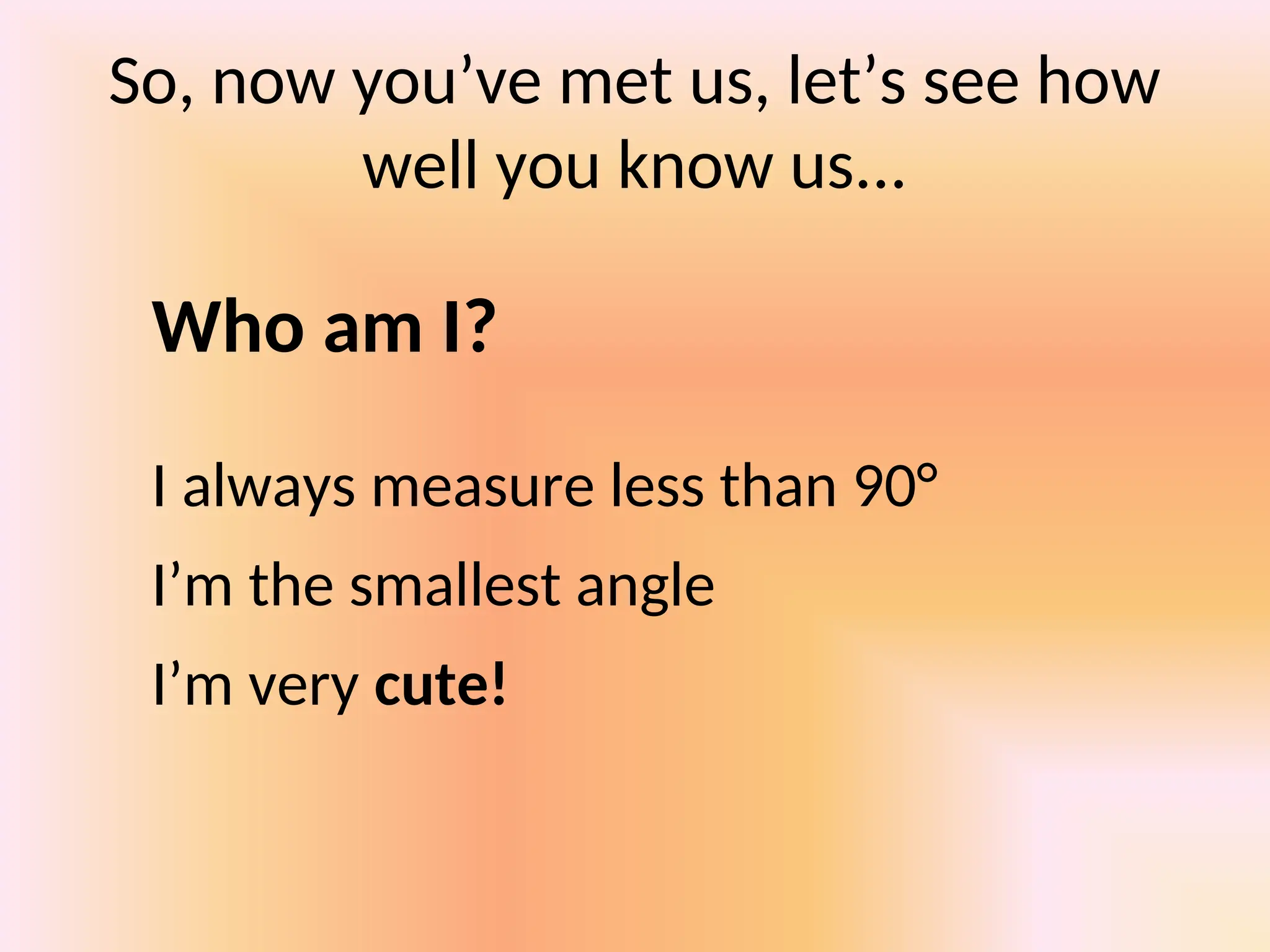 Kinds of Angles - Acute Angle, Right and Obtuse Angle | PPT