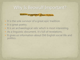 The Anglo-Saxon Age and Beowulf | PPTX