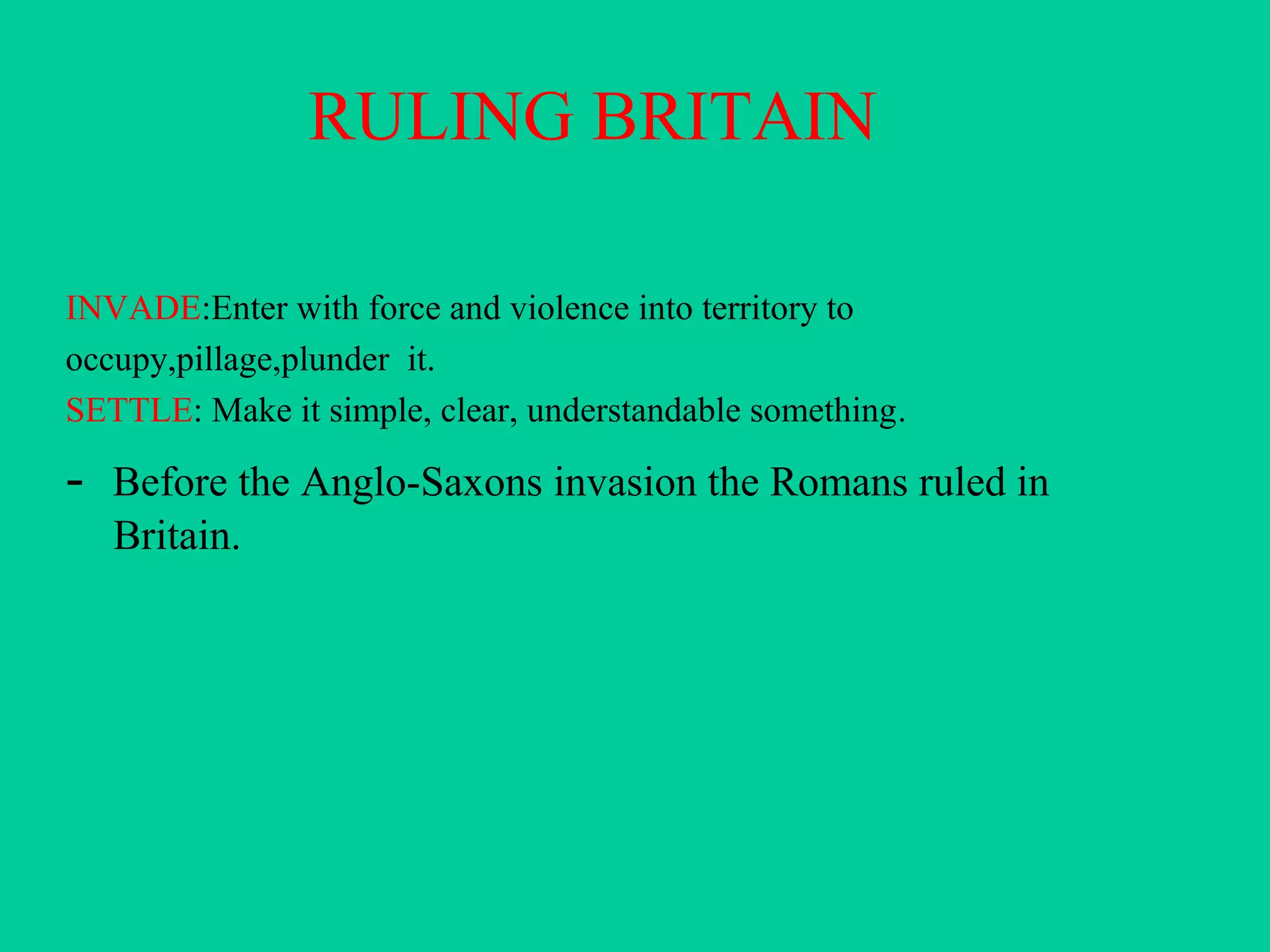 THE ANGLO-SAXONS | PPT