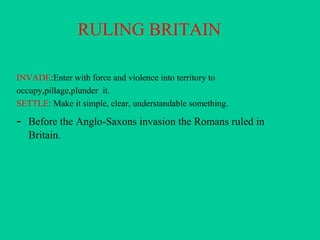 THE ANGLO-SAXONS | PPT