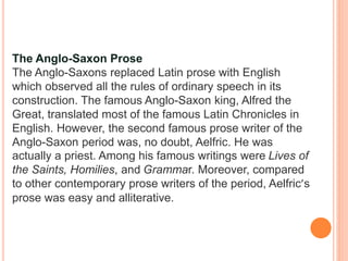 Anglo Saxon People Characteristics