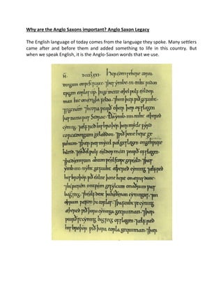 The anglo saxons | PDF