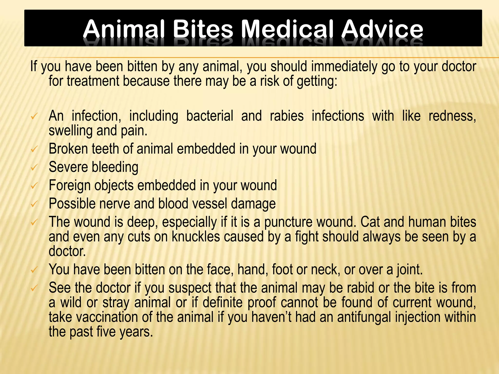 THE ANIMAL BITES AND WOUNDS | PDF