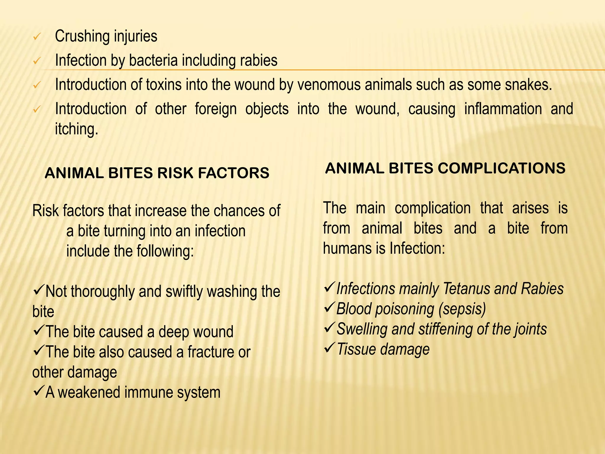THE ANIMAL BITES AND WOUNDS | PDF