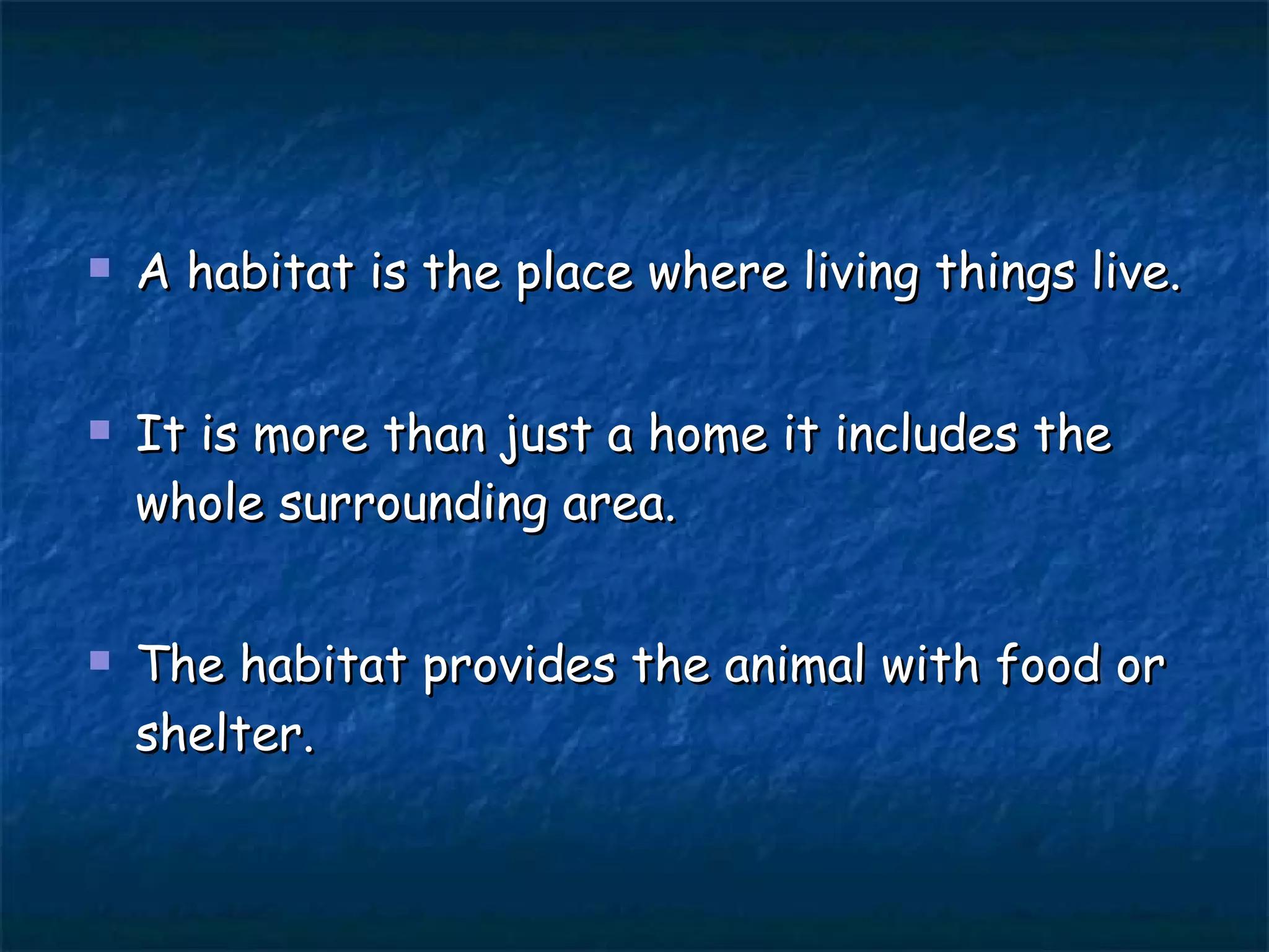 The animals and their habitats | PPT