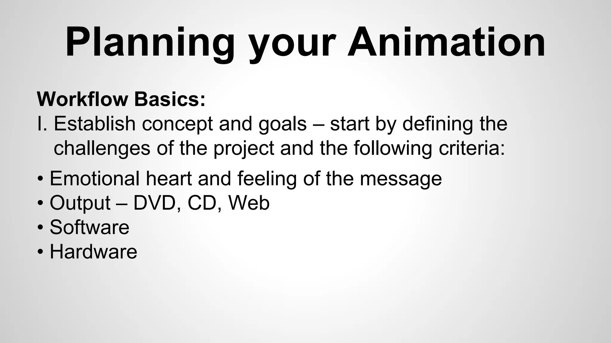 The Animation Process | PPTX | Computer Animation | Computer Software and Applications
