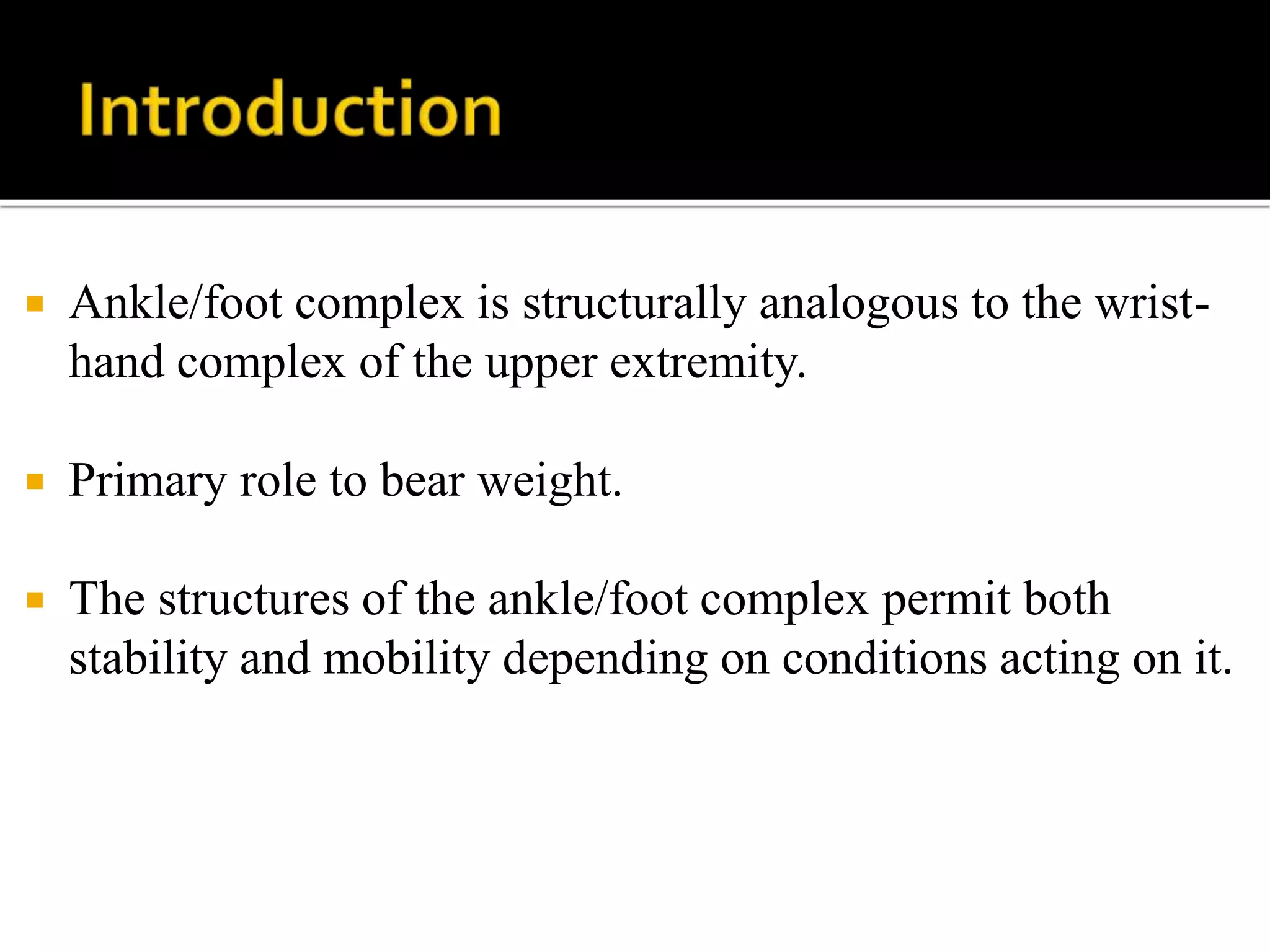 The ankle and foot complex | PPTX