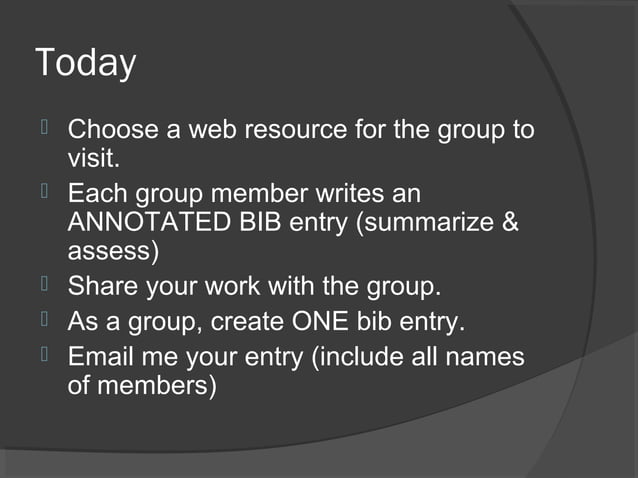 Annotated Bibliography from Owl Purdue | PPT