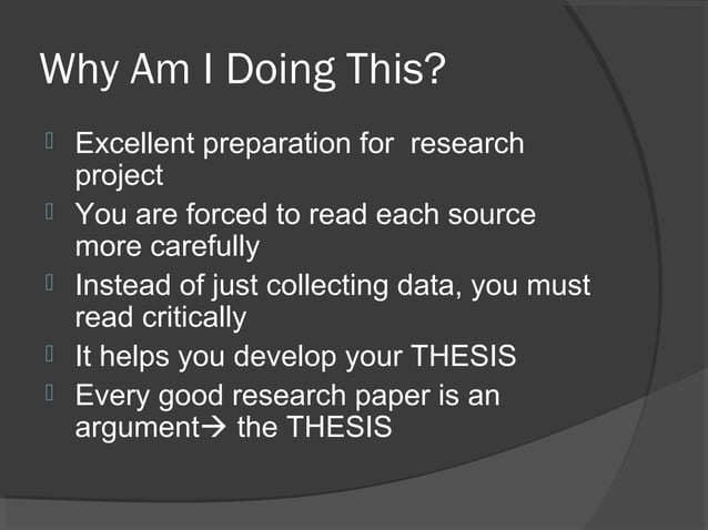 Annotated Bibliography from Owl Purdue | PPT