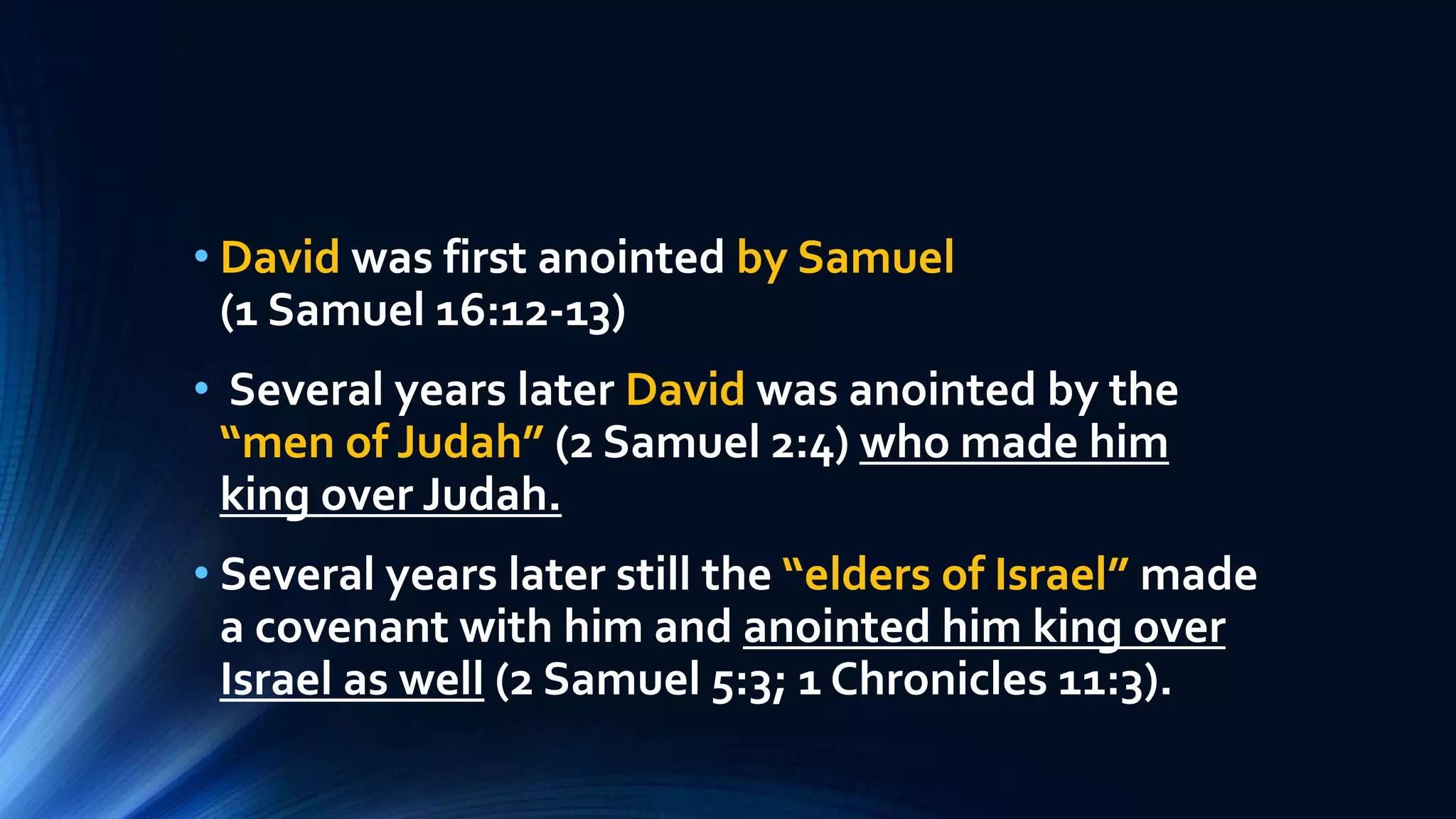 The anointing of a king | PPT