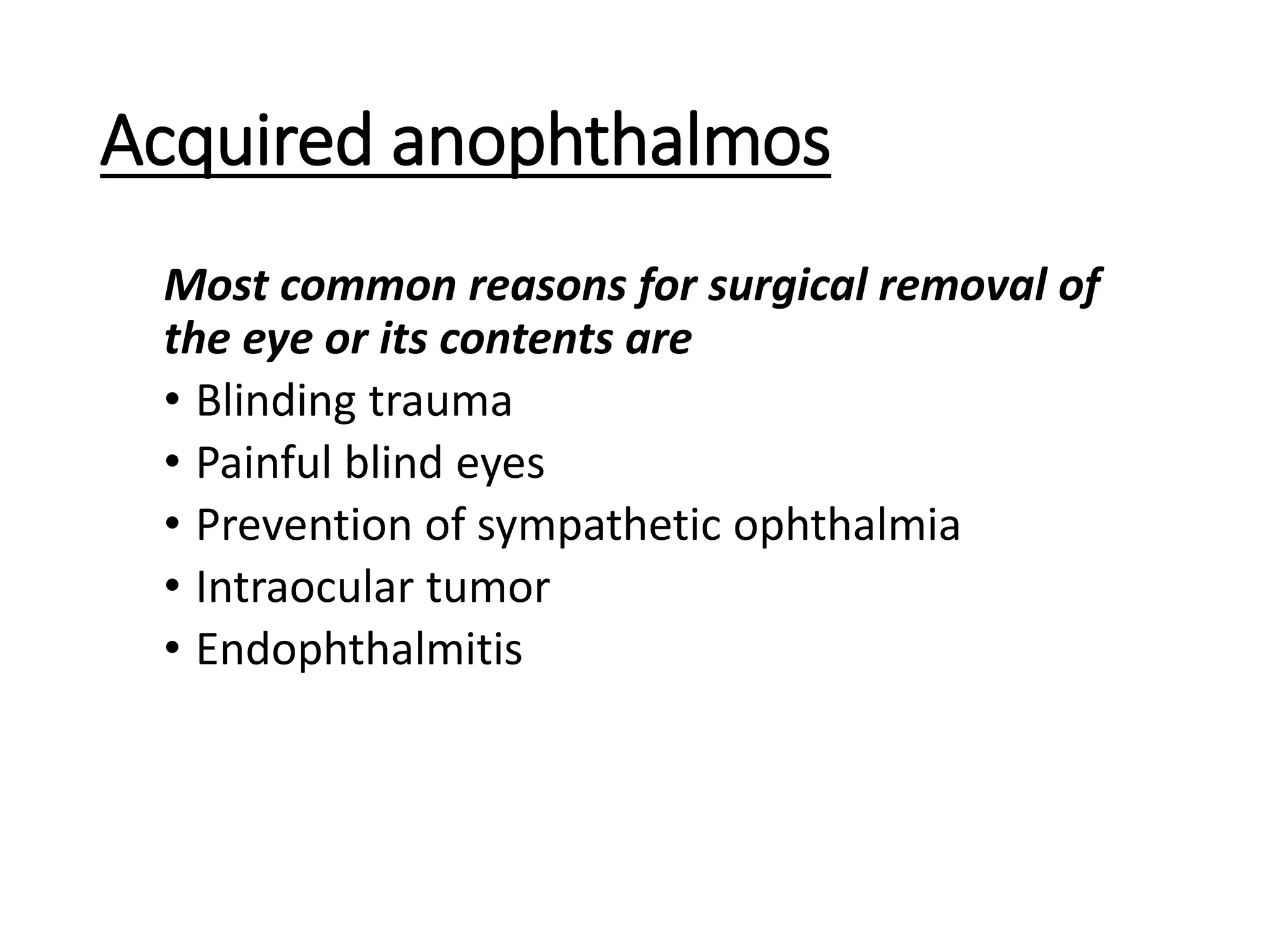 The Anophthalmic socket | PPTX