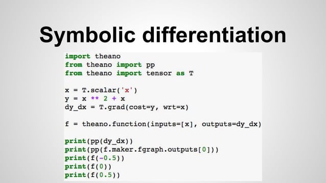 Theano tutorial | PPT