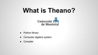 Theano tutorial | PPTX
